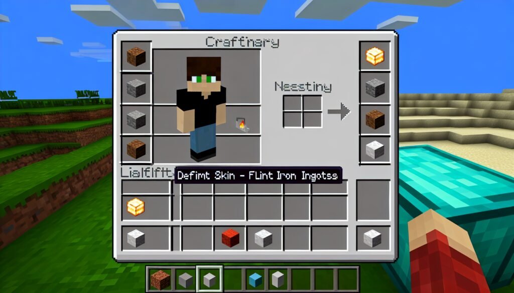 comment faire un briquet dans minecraft - Unique Fire